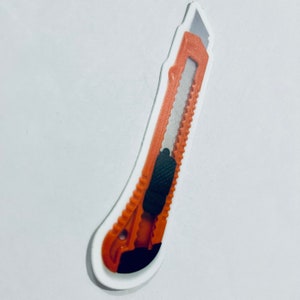 3 Inch Orange Box Cutter Sticker - Etsy