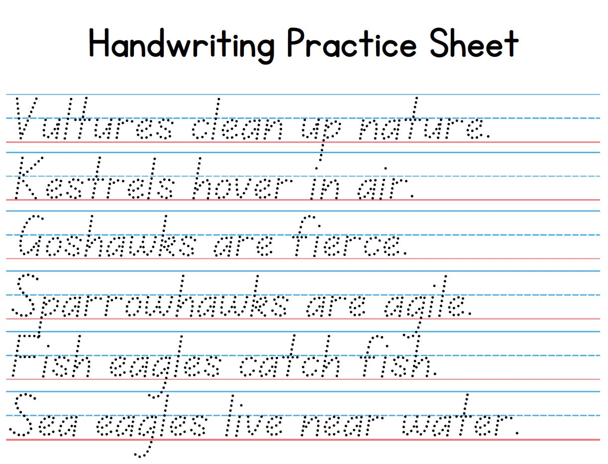 Handwriting Practice Worksheets: Sentences for 1st-3rd Grade (PDF ...