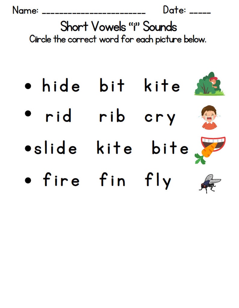 Vowels Practice Worksheet Writing and Reading Kindergarten, Pre-k ...