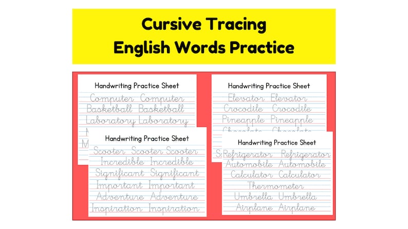 Trace Cursive Writing Practice Worksheets Tracing Printable Treacher ...