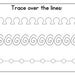 Trace Over the Lines Practice Worksheet Kindergarten Preschool, Pre-k ...