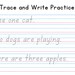 Trace Then Write Sentences Writing Practice Worksheets, Printable ...