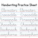 Trace Cursive Writing Practice Worksheets Tracing Printable Treacher ...