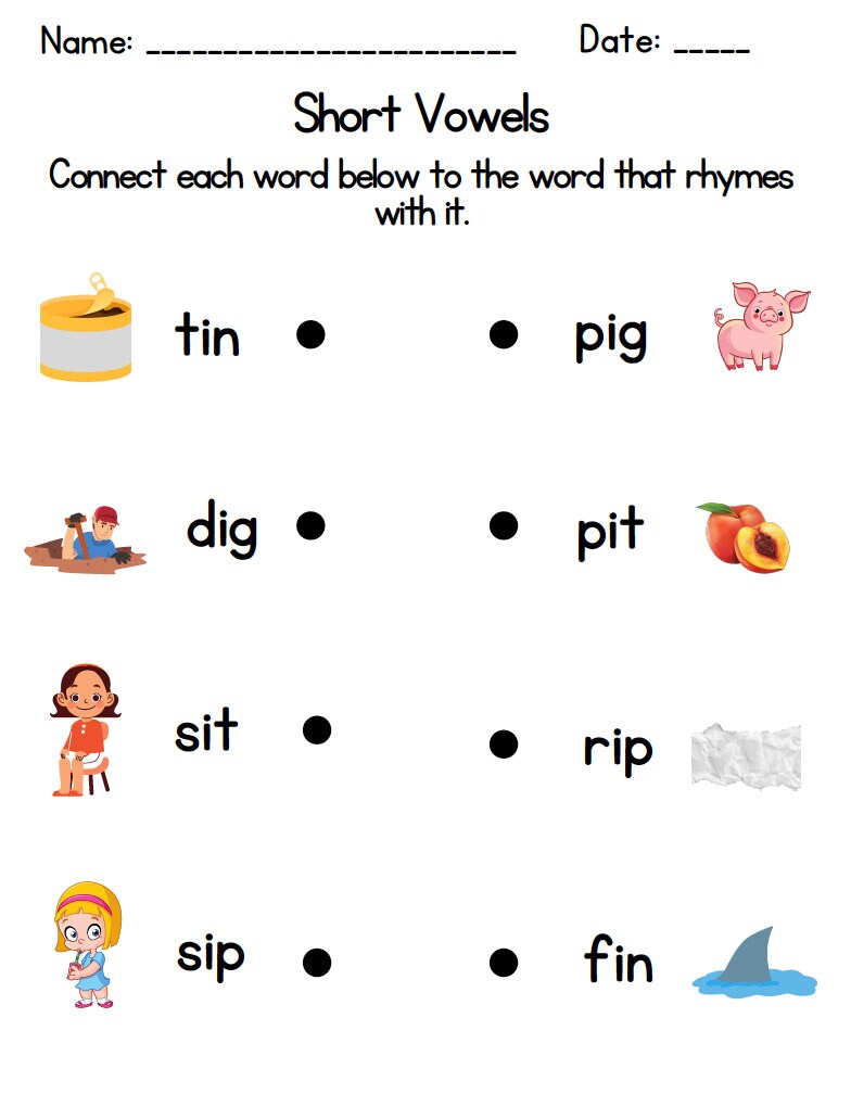 Vowels Practice Worksheet Writing and Reading Kindergarten, Pre-k ...