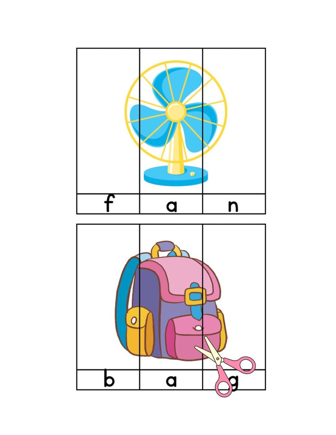 CVC Word Puzzles: Learn to Read, Ages 3-5 (digital Download) - Etsy