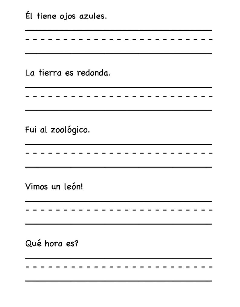 250 Sentences in Spanish Kindergarten Preschool Activity, Busybook ...
