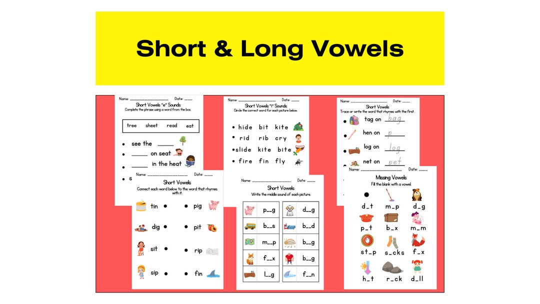 Vowels Practice Worksheet Writing and Reading Kindergarten, Pre-k ...