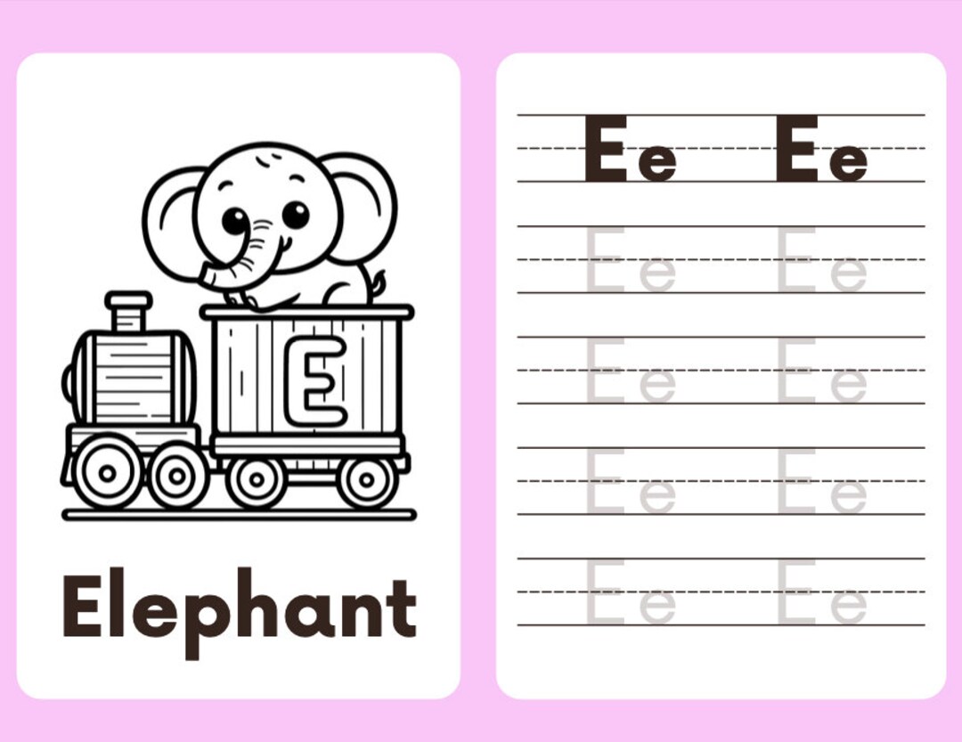 Animal Alphabet Train: Letter Tracing Activity (PDF) - Etsy UK