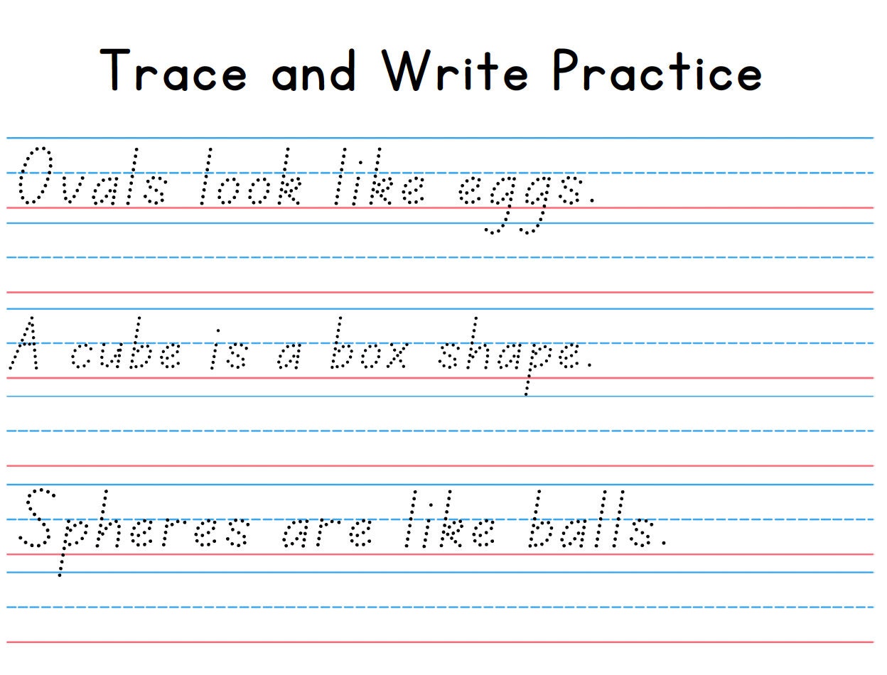Trace Then Write Sentences Writing Practice Worksheets, Printable ...