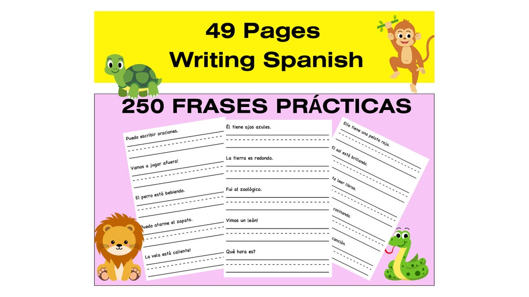 250 Sentences in Spanish Kindergarten Preschool Activity, Busybook ...