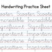 Trace Cursive Writing Practice Worksheets Tracing Printable Treacher ...