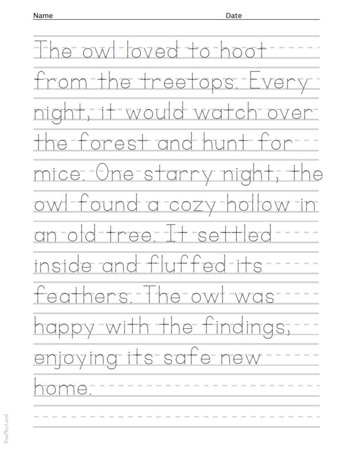 Story Handwriting Practice: 40-page Tracing for Grade 1-3 (PDF) - Etsy