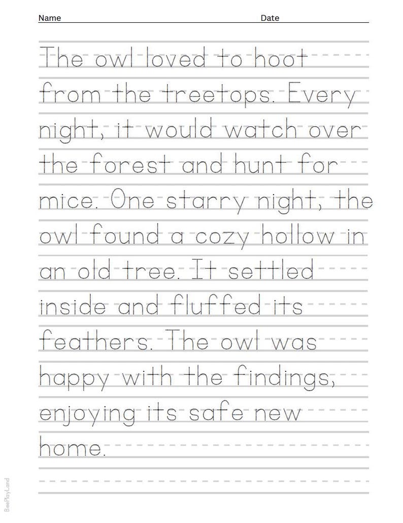 Story Handwriting Practice: 40-page Tracing for Grade 1-3 (PDF) - Etsy