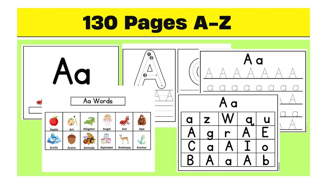 Low Prep Activities Alphabet A-Z Homeschooling Pre-k School Grade 1-3 ...