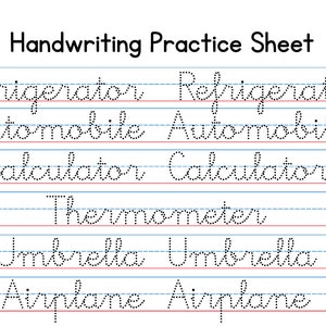 Trace Cursive Writing Practice Worksheets Tracing Printable Treacher ...