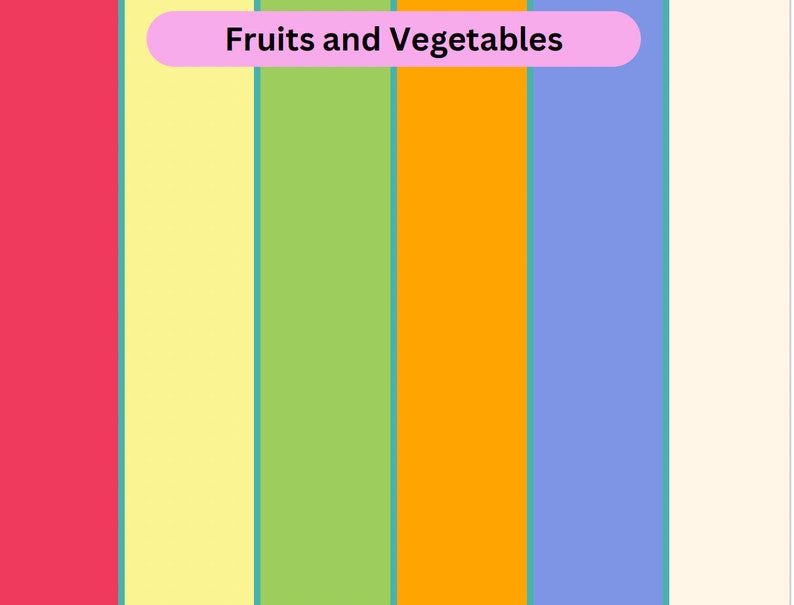 Fruits and Vegetables Color Chart: Homeschool Printable (PDF Download ...