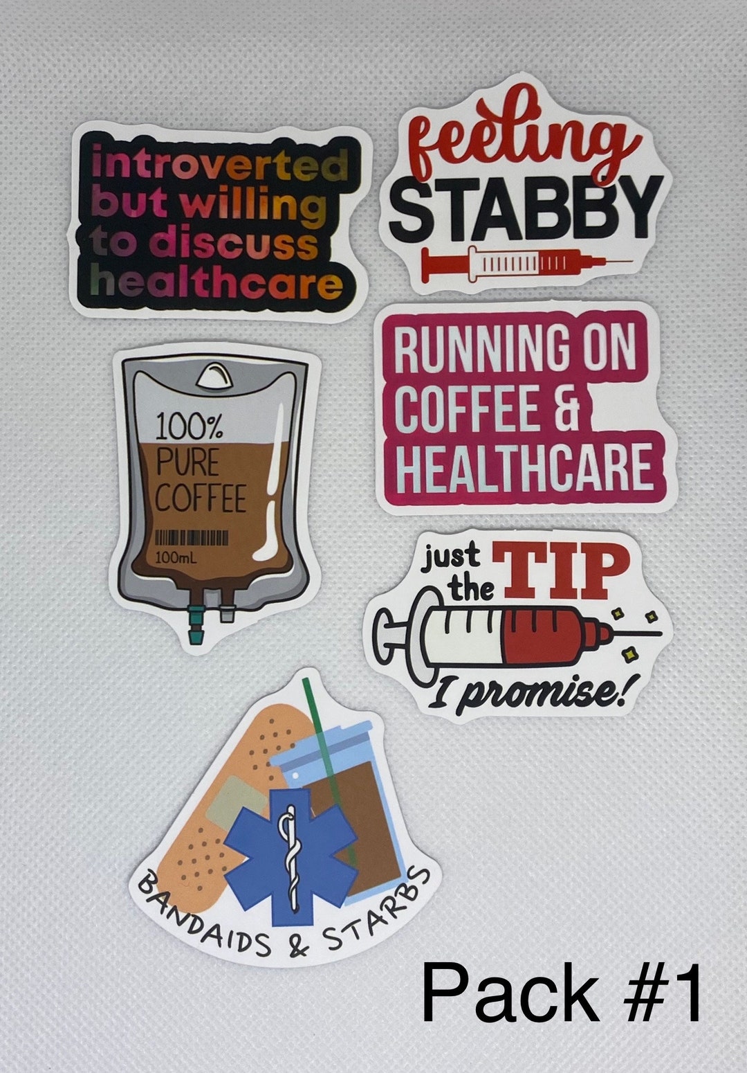 Healthcare Stickers Pack for Water Bottles - Etsy