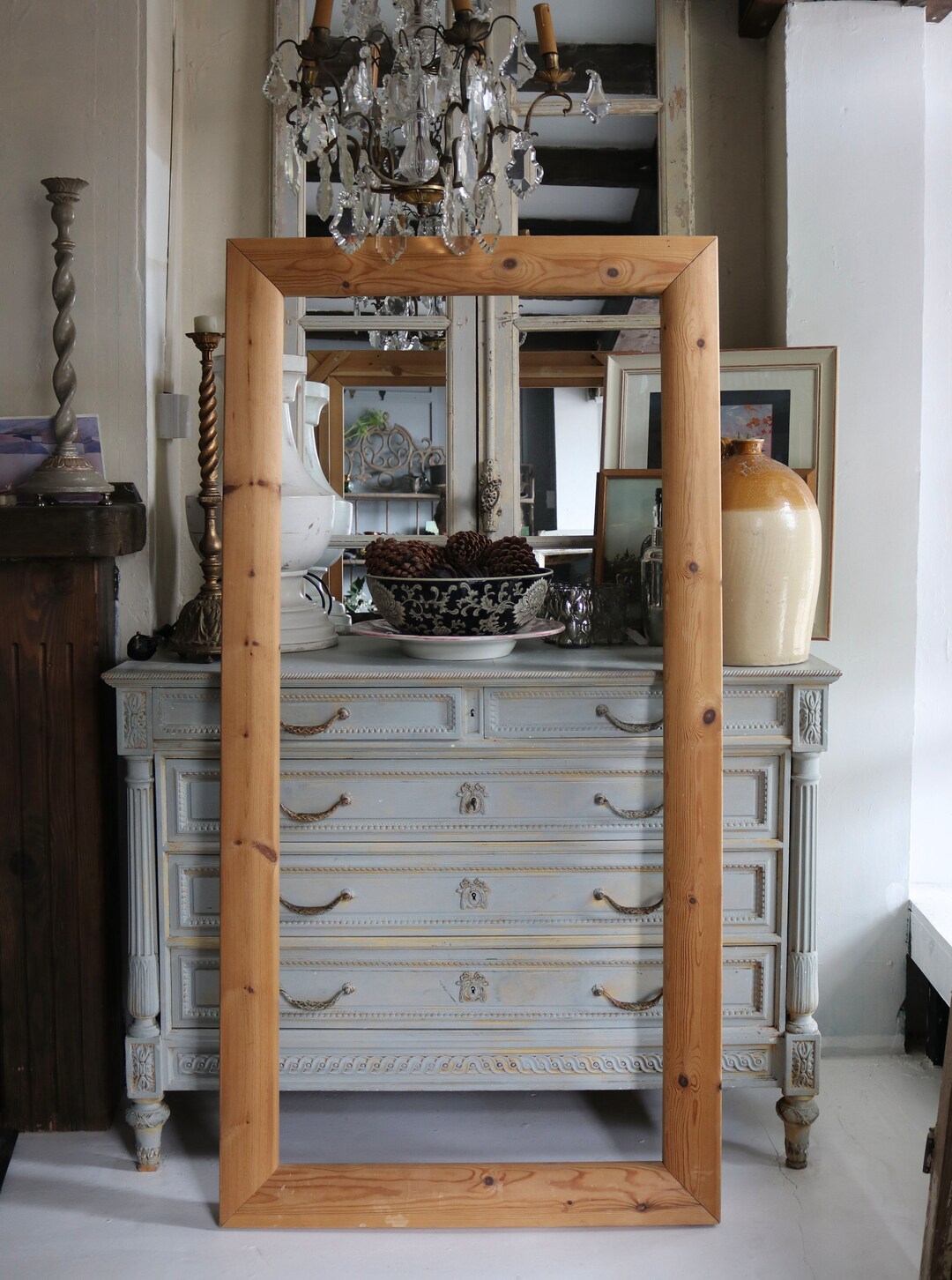 Huge Pine Floor Standing Picture Frame / Mirror Frame - Etsy