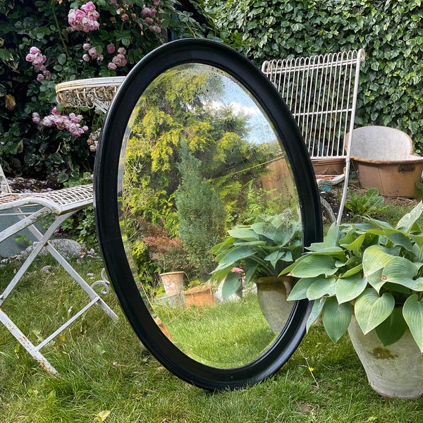 Vintage Oval Mirror - Etsy UK