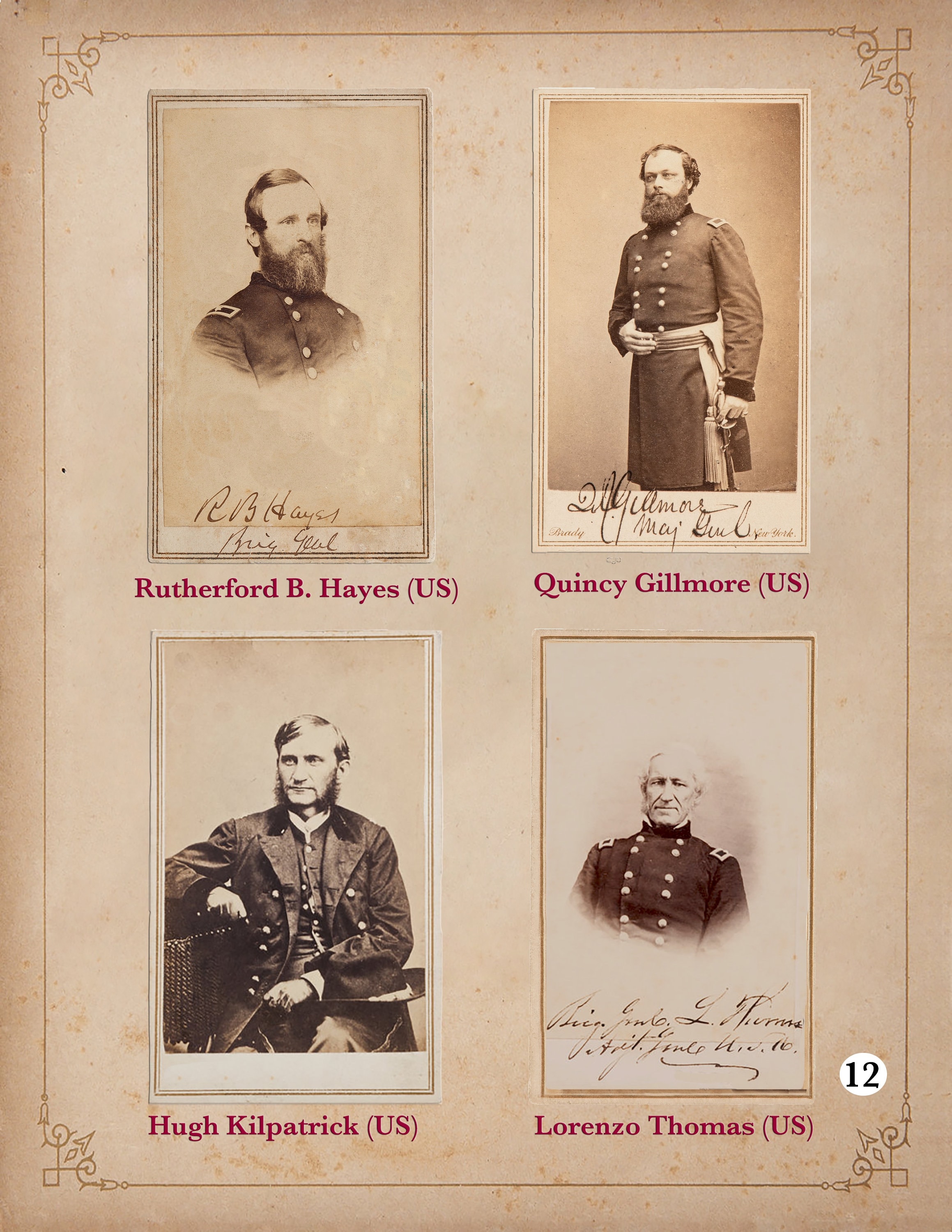 BOOK 8-1/2" X 11" Civil War Union Generals Cdv's 160 Plus CDVS Scanned ...