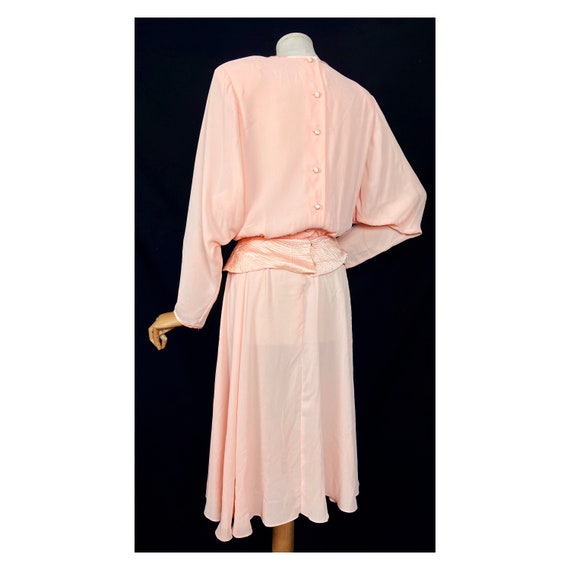 70s vintage pastel pink tea dress by Zizi Barbara Cho… - Gem