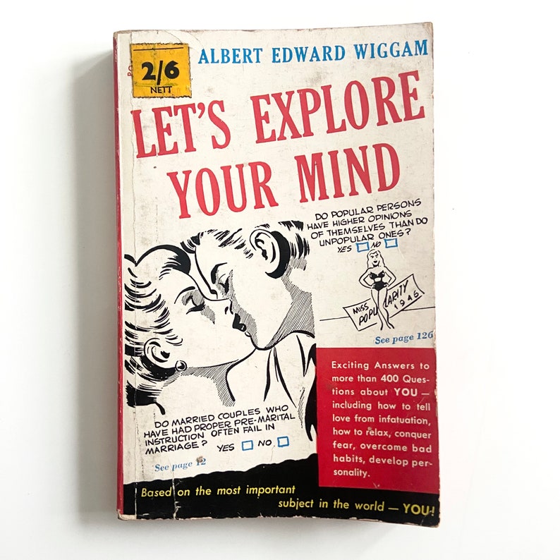 1949 Edition Let's Explore Your Mind by Albert Edward Wiggam. Valentine Gift Book. - Etsy