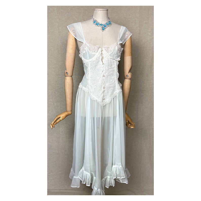 Delicate vintage night dress by Jane Woolrich. Sheer dress | Etsy