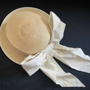 Elegant Vintage Summer Hat With Fabric Bow by Herald & Heart London. - Etsy
