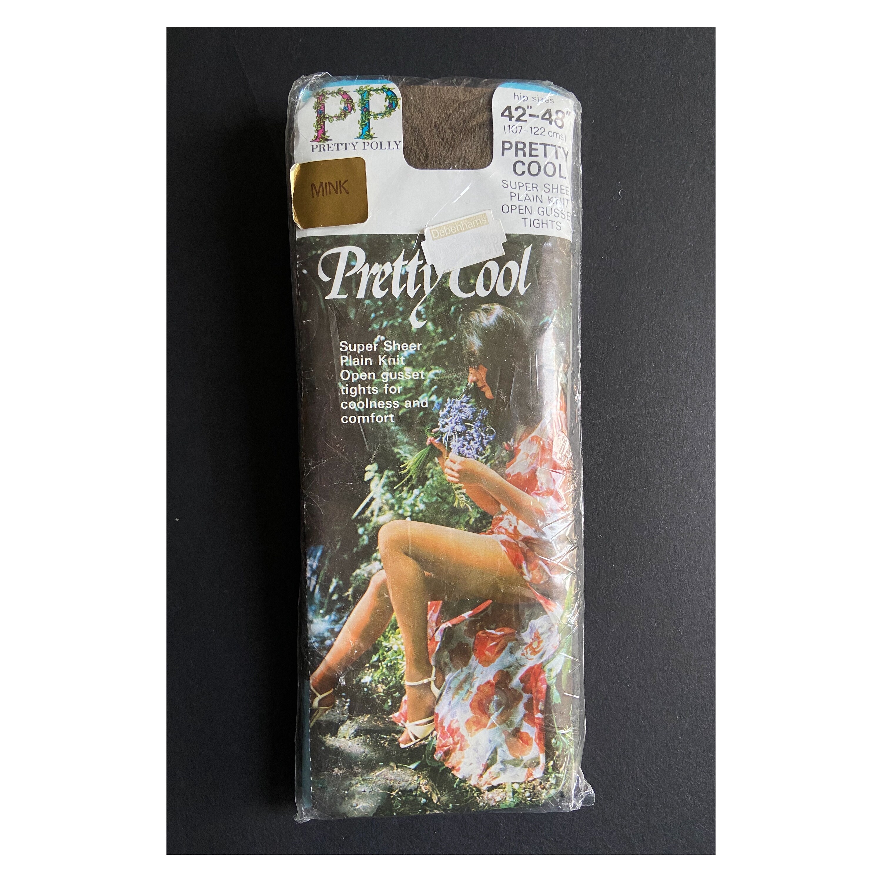 70s Vintage Pretty Polly Pretty Cool Sheer Tights With Open Etsy