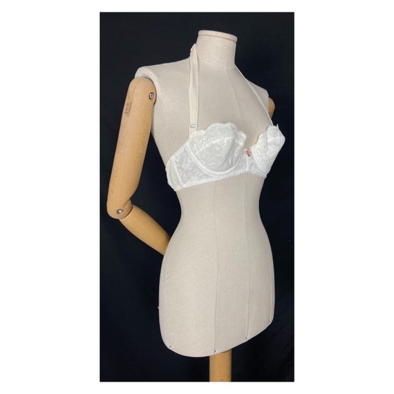 50s vintage halter neck bra by Triumph. Ivory white r… - Gem