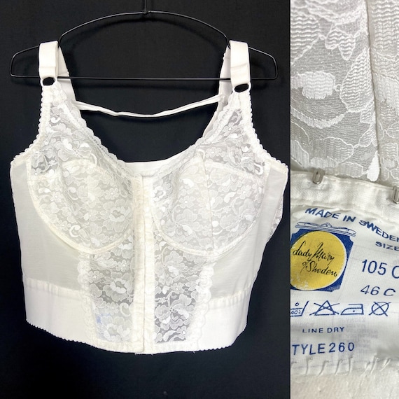 60s Vintage white retro bra Lady Mary of Sweden. Retr… - Gem