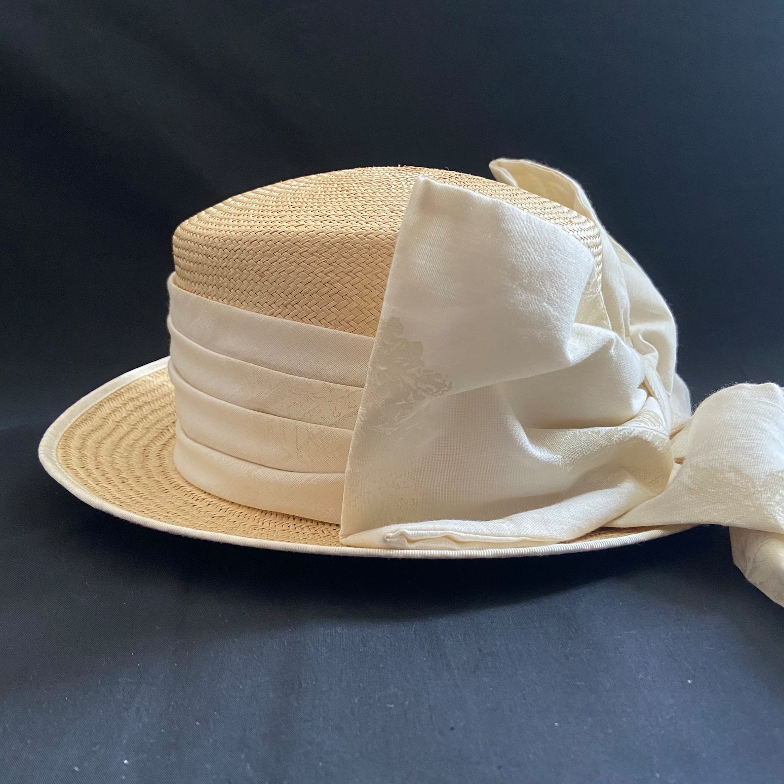 Elegant Vintage Summer Hat With Fabric Bow by Herald & Heart London. - Etsy