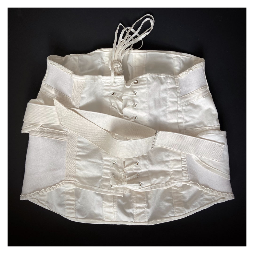 80s VTG Medical Correction Corset by REMPLOY White Cotton Fetish ...