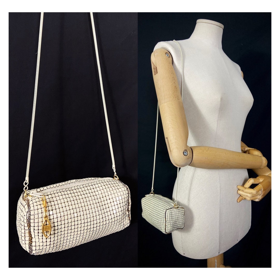 Miniature Ivory Chainmail Bag. off White Metal Mesh Evening Bag. Small ...