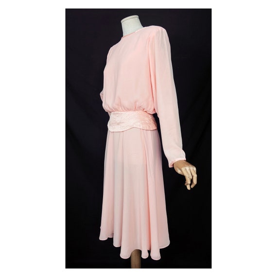 70s vintage pastel pink tea dress by Zizi Barbara Cho… - Gem