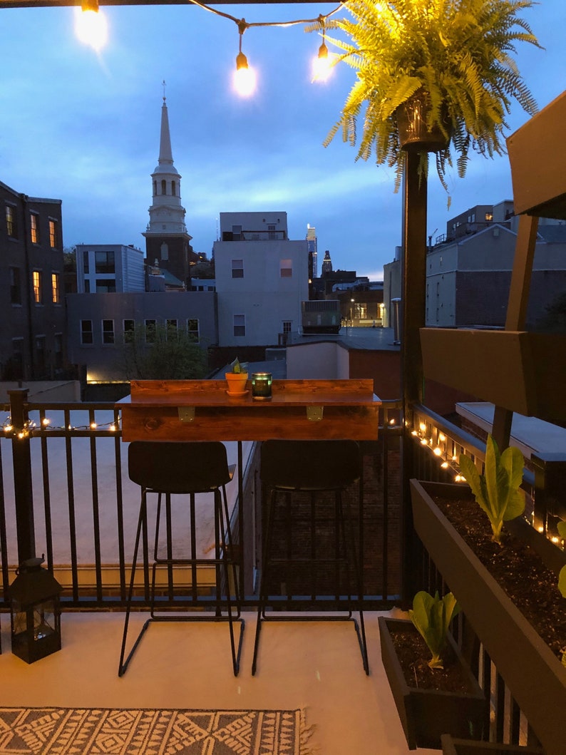 Custom Balcony Bar Top Space Saving Quality SECURE Easy - Etsy