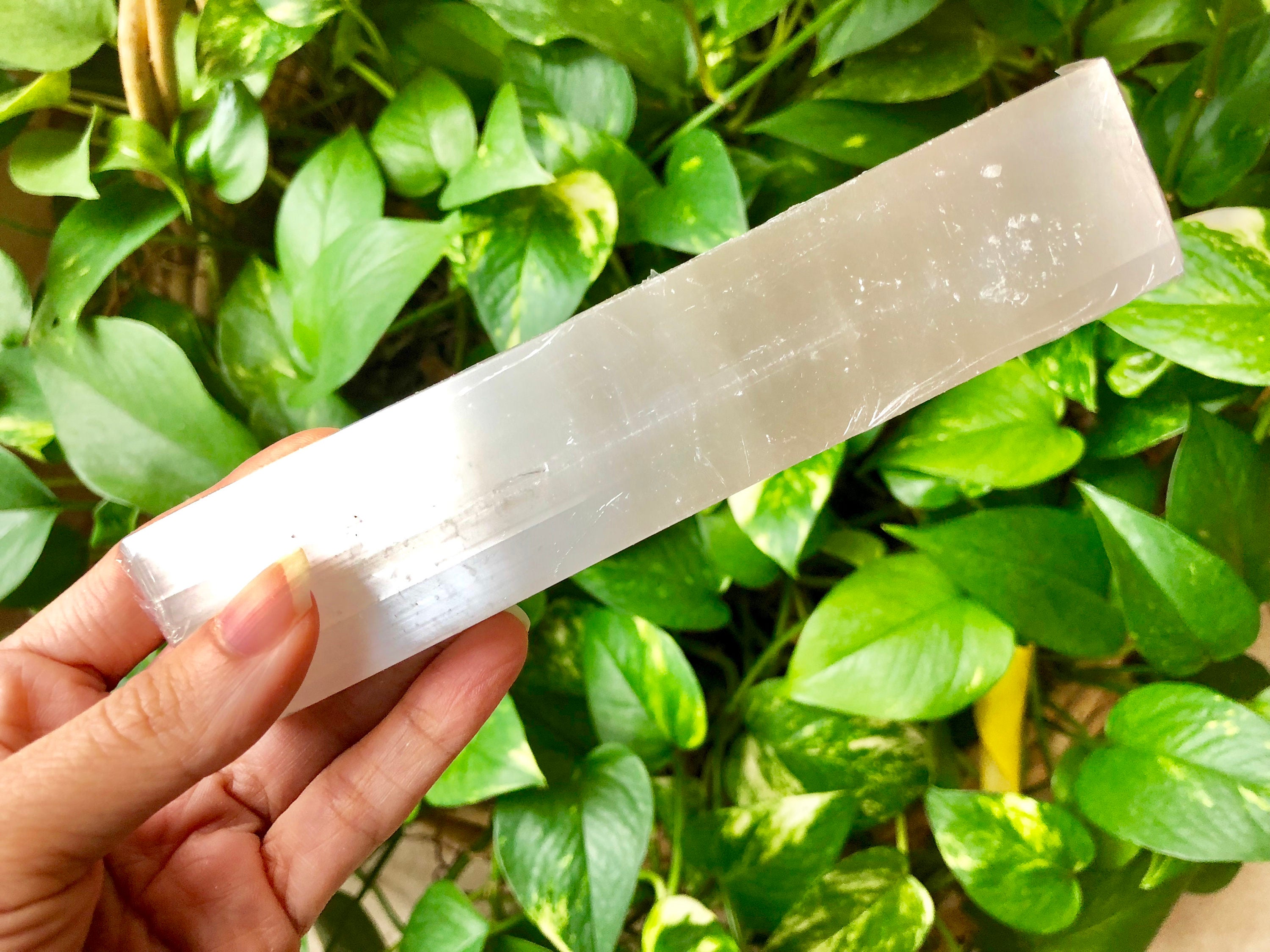 Polished Selenite Crystal Stick. Raw Selenite Wand. Selenite Charging ...