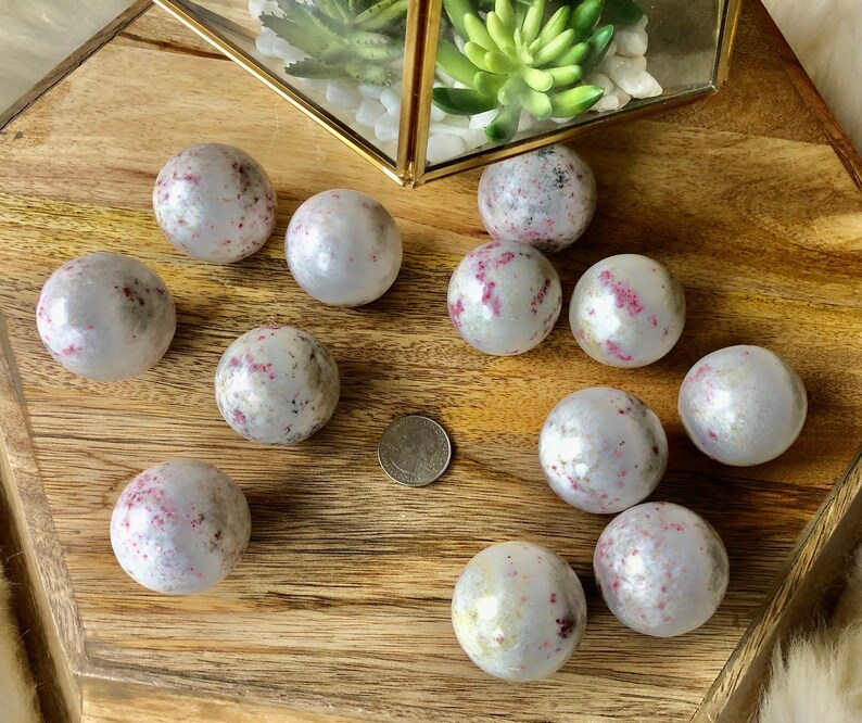 Rare Find XL Peruvian Cinnabrite Spheres. Large Cinnabar Tumbled Stones ...