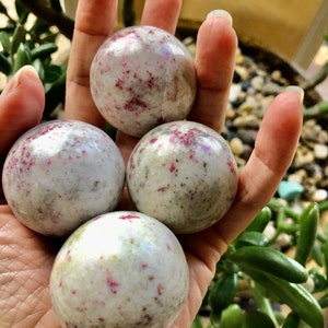 Rare Find XL Peruvian Cinnabrite Spheres. Large Cinnabar Tumbled Stones ...