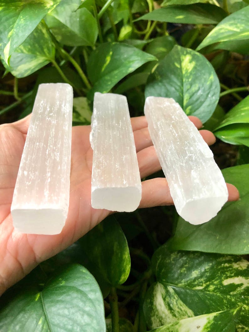 Polished Selenite Crystal Stick. Raw Selenite Wand. Selenite - Etsy