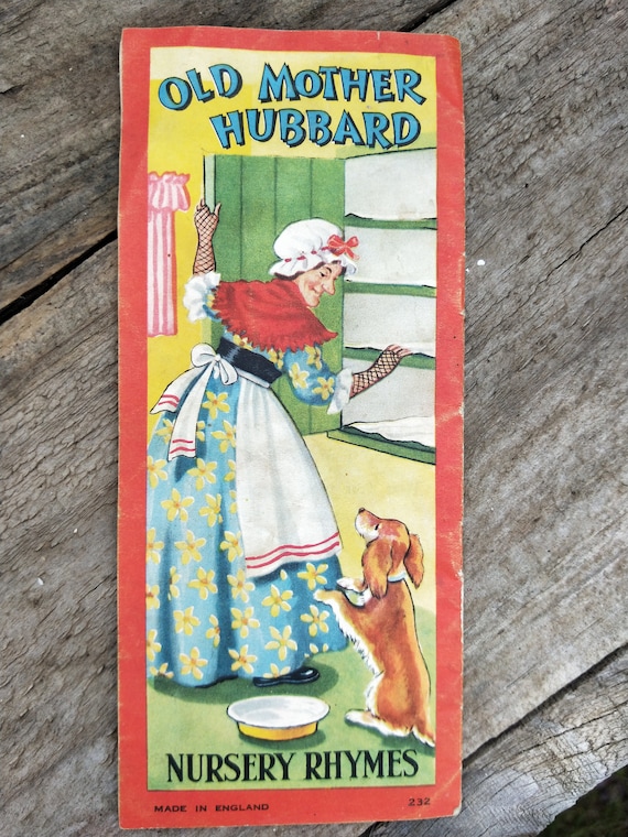 Vintage Old Mother Hubbard Nursery Rhyme Booklet. | Etsy