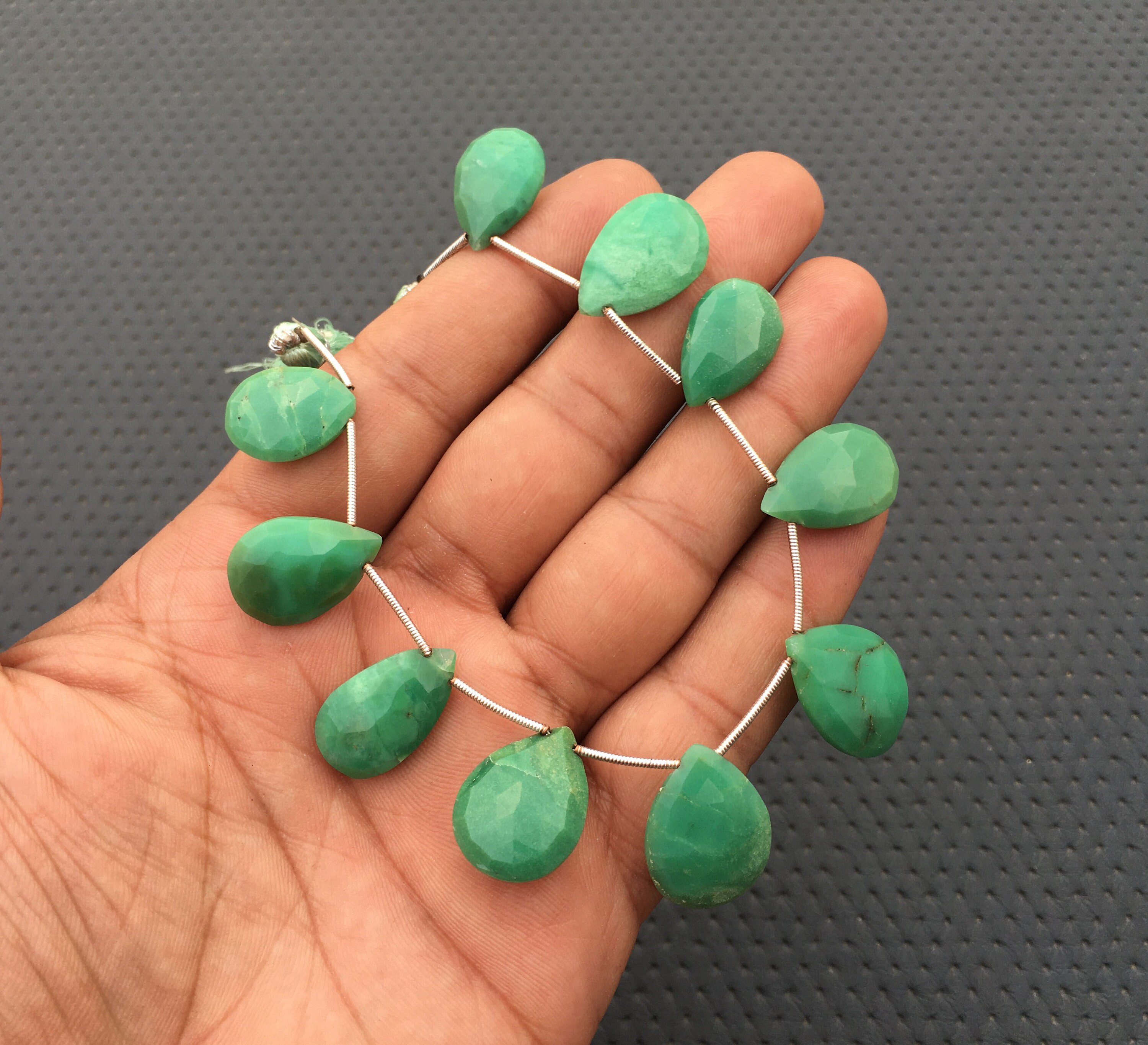 TOP Quality 1 Strand Natural Chrysoprase Gemstone 10 Piece | Etsy