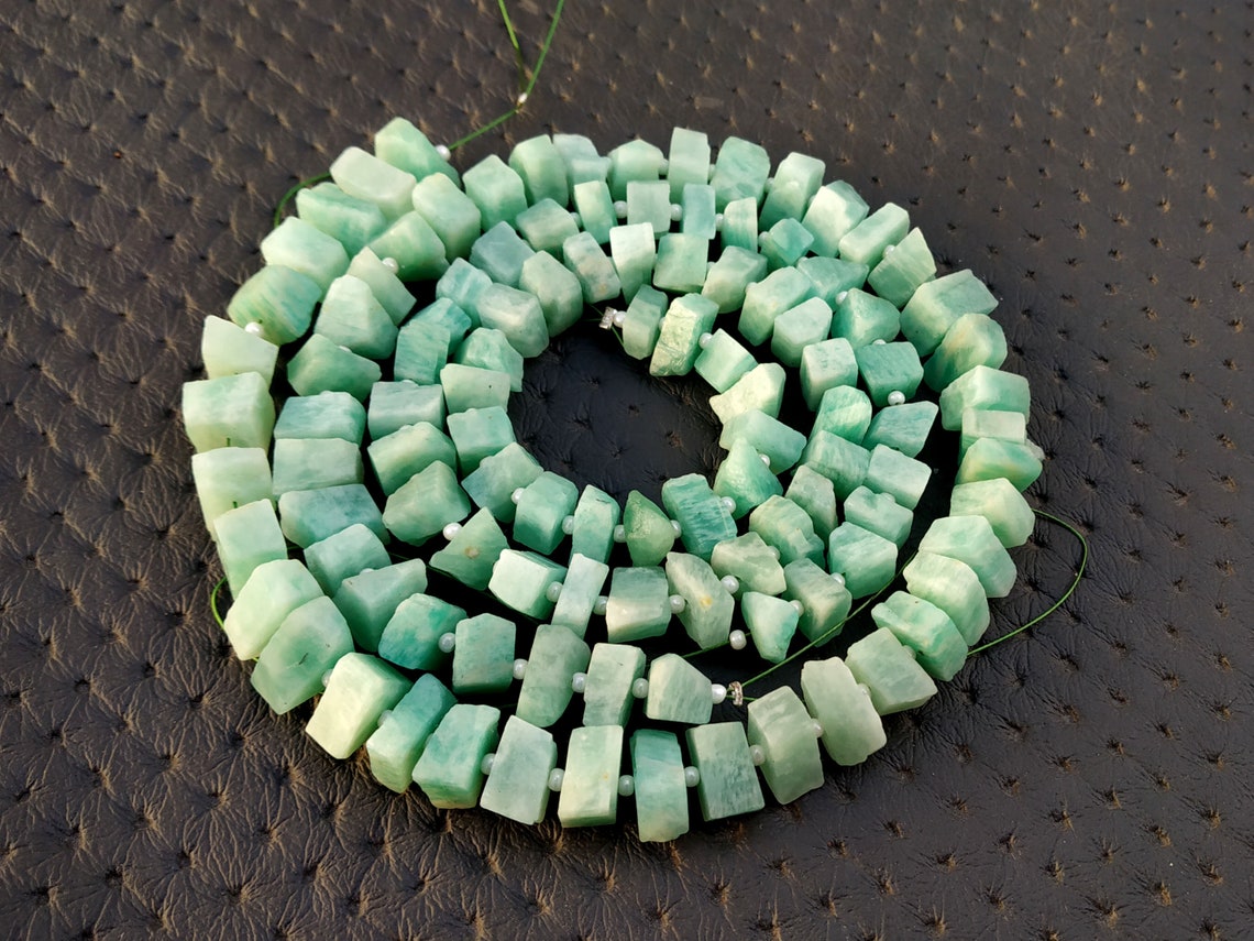 Amazing Stone 50 Pieces Natural Amazonite Gemstone Uneven | Etsy