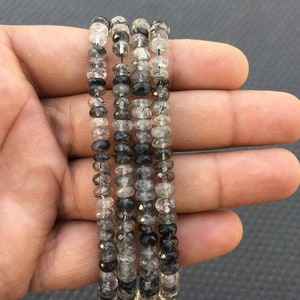 13 Inch Long Strand Amazing Quality Natural Black Rutile Gemstone ...