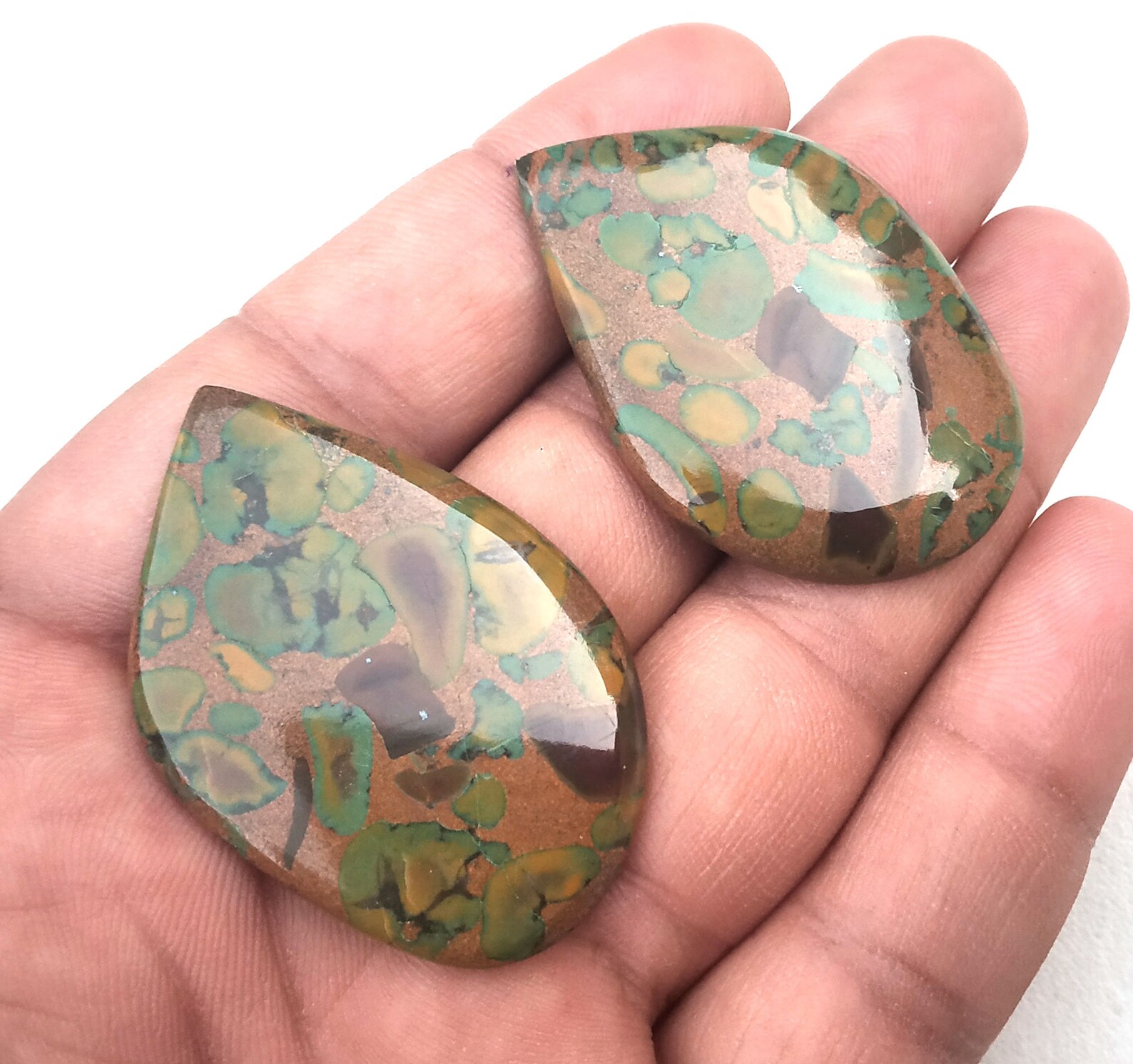 Very Stunning Piece 1 Pair Natural Fruit Jasper | Etsy