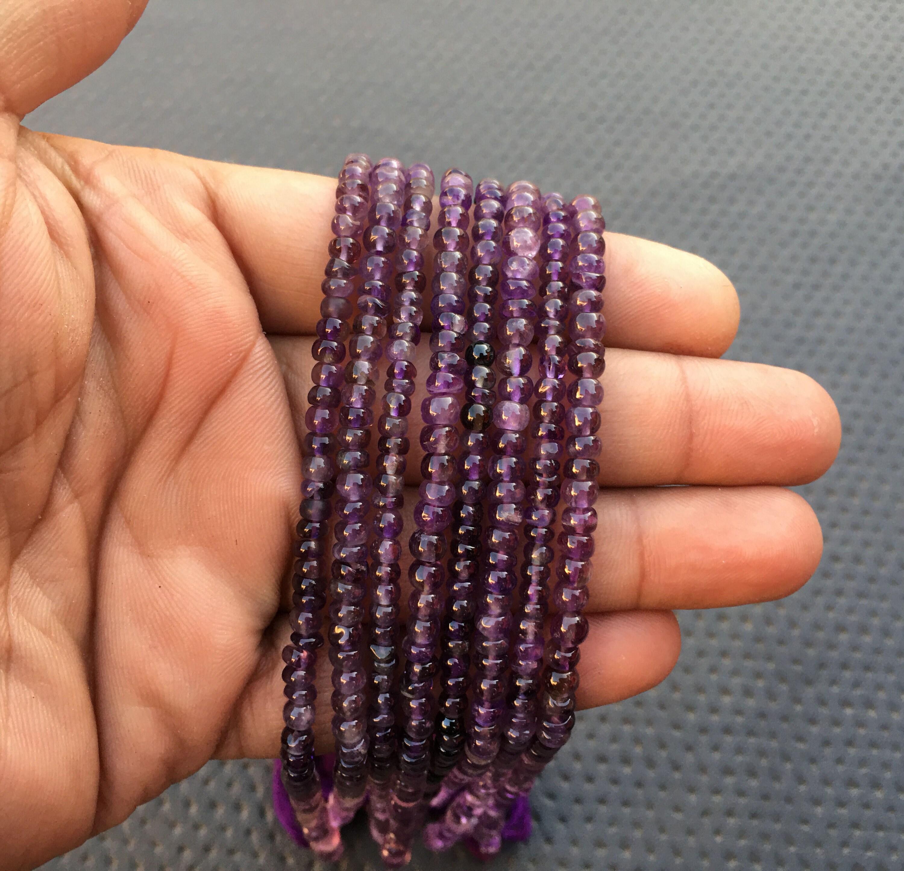 12.5inch Long Strand Natural Amethyst Gemstone Size 3-4 - Etsy