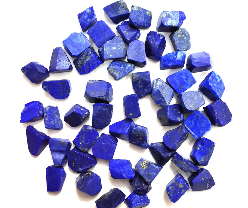 50 Pieces Natural Lapis Lazuli Roughsize 6-8 Raw Lapis | Etsy