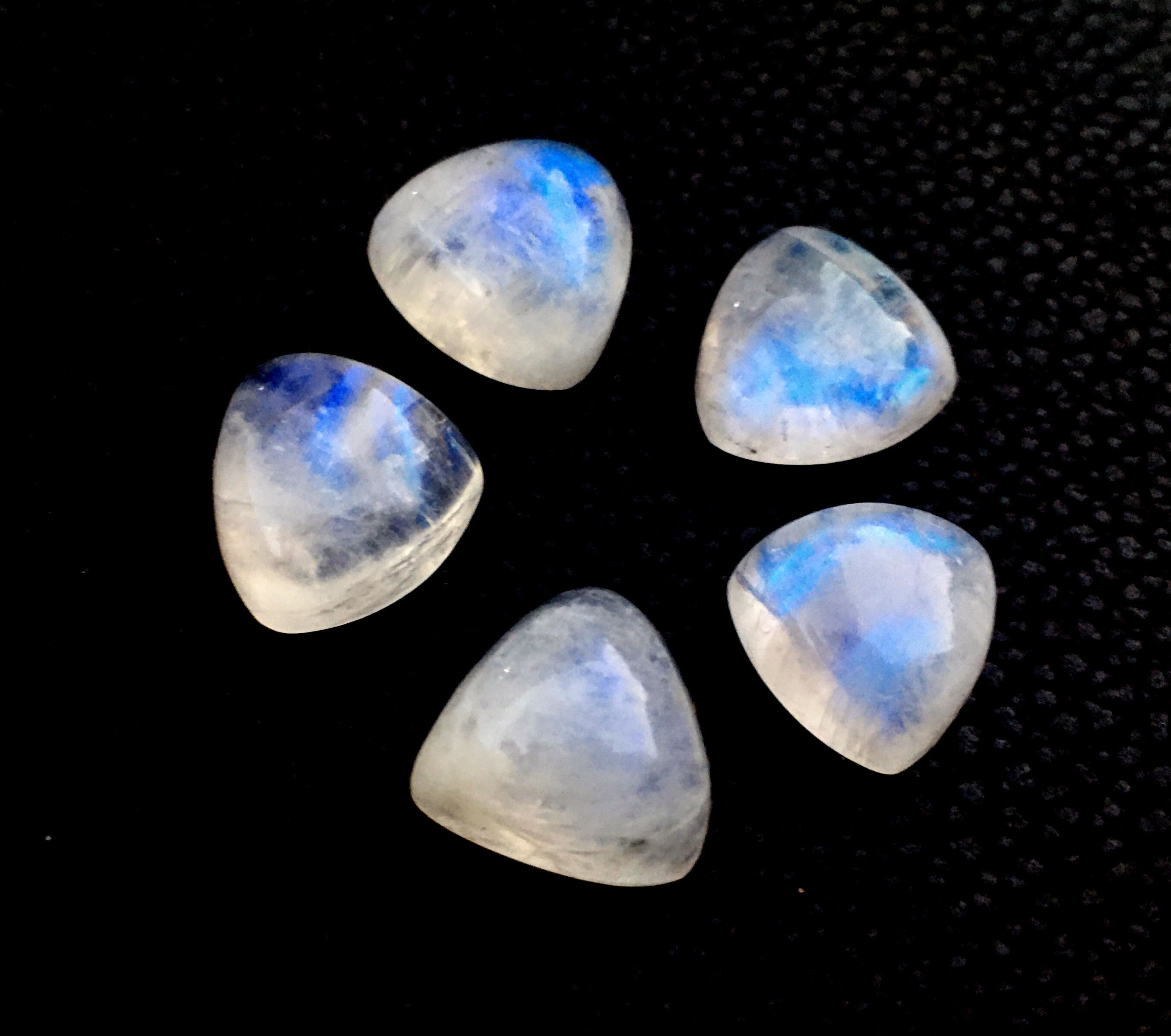 Earth Mined Gemstone 5 Piece Natural Rainbow Moonstone - Etsy