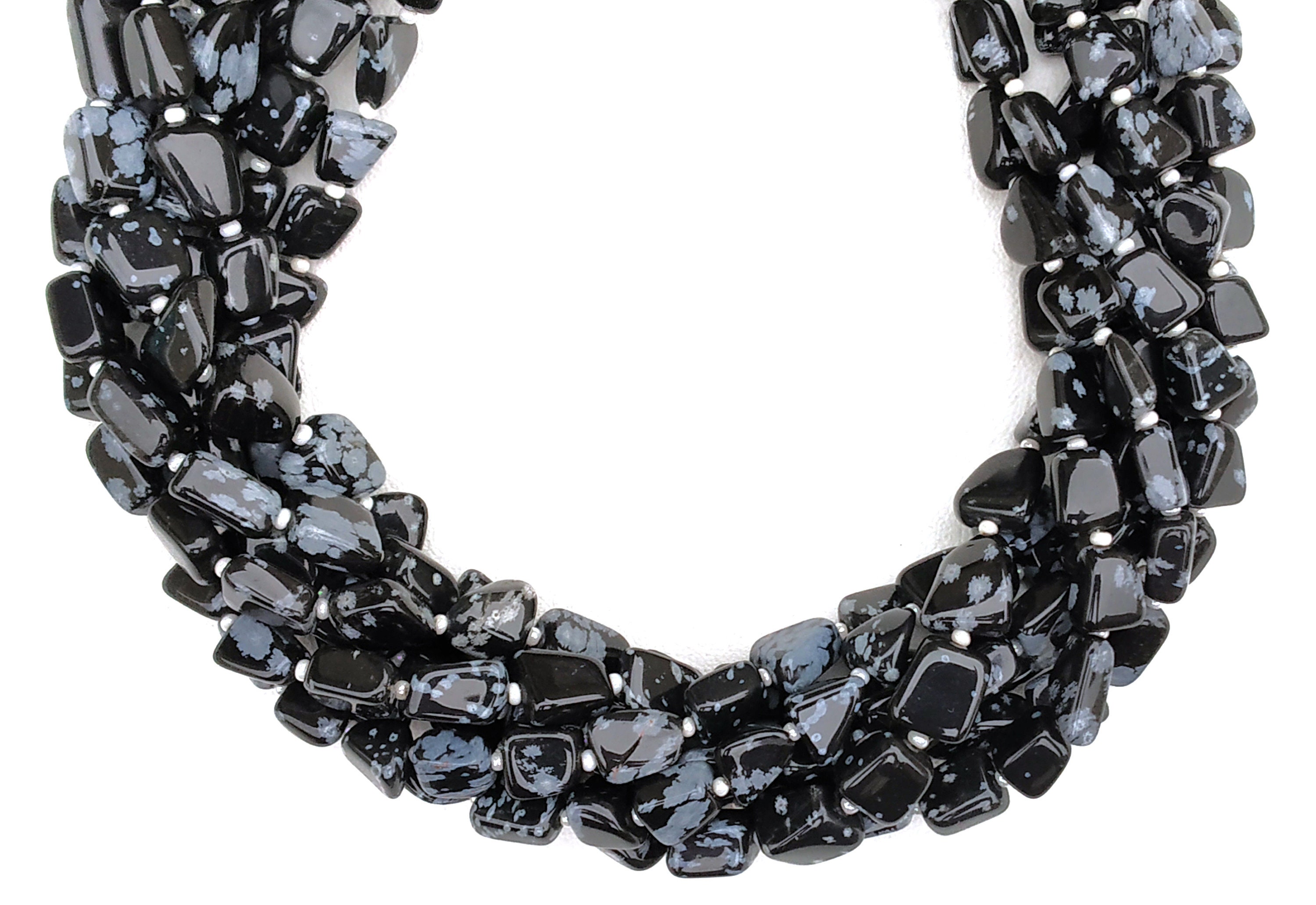 AAA Quality 1 Strand Natural Snowflake Obsidian Nuggets - Etsy