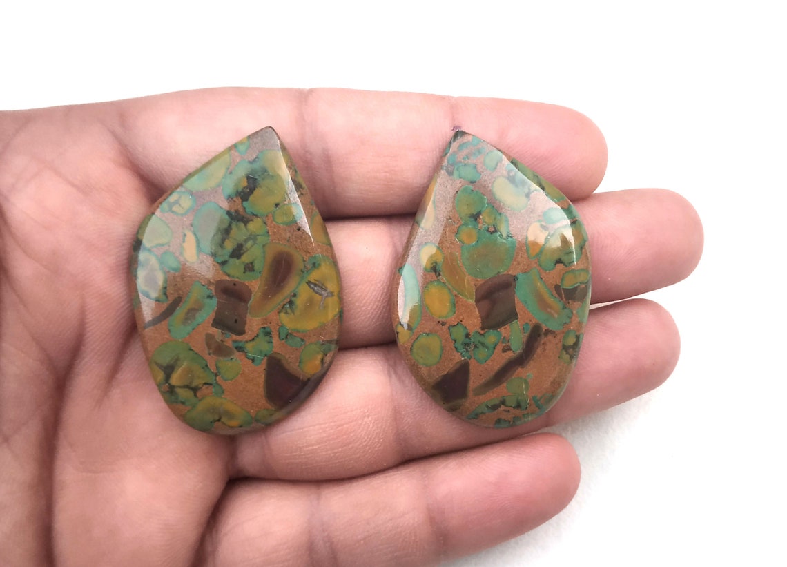 Very Stunning Piece 1 Pair Natural Fruit Jasper | Etsy